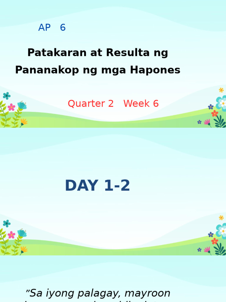 q2 PPT Week 6 AP 6 | PDF