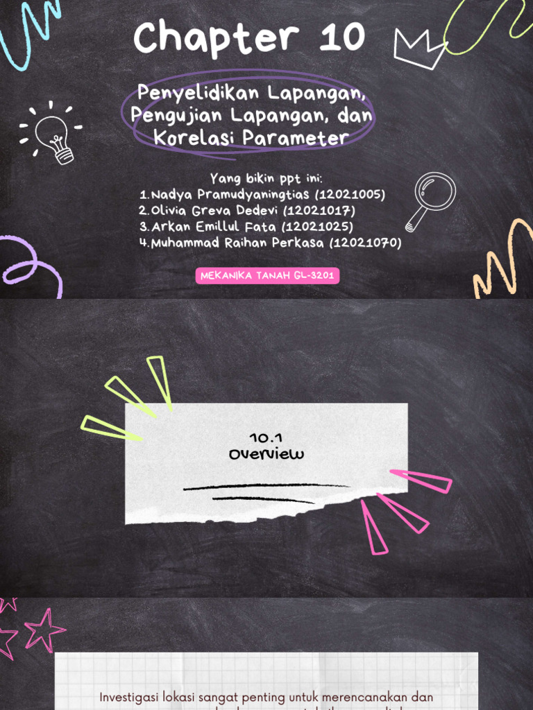 Chapter 10 - Penyelidikan Lapangan, Pengujian Lapangan, Dan Korelasi ...