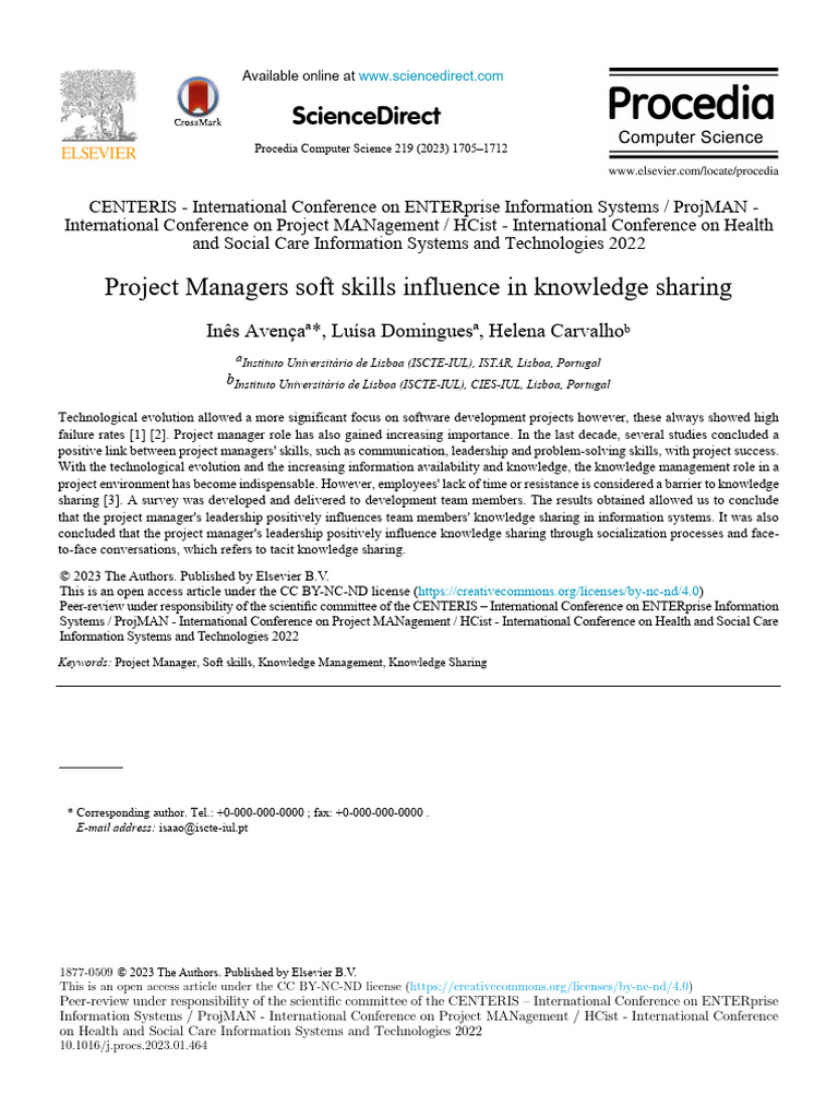 1 s2.0 S1877050923004763 Main | PDF | Knowledge | Knowledge Management