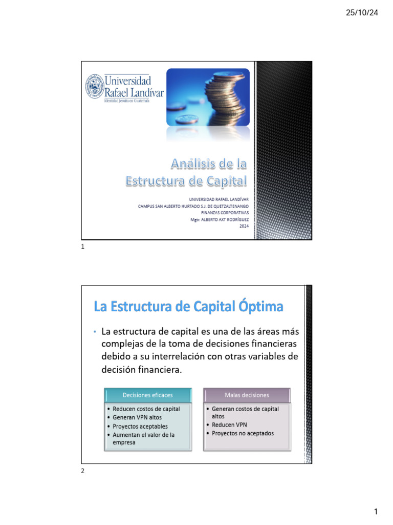 5 Estructura de Capital | PDF | Deuda | Negocios económicos