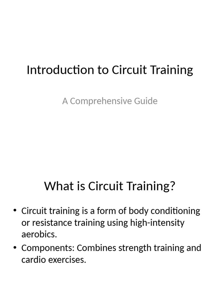 Circuit Training Presentation | PDF | Wellness