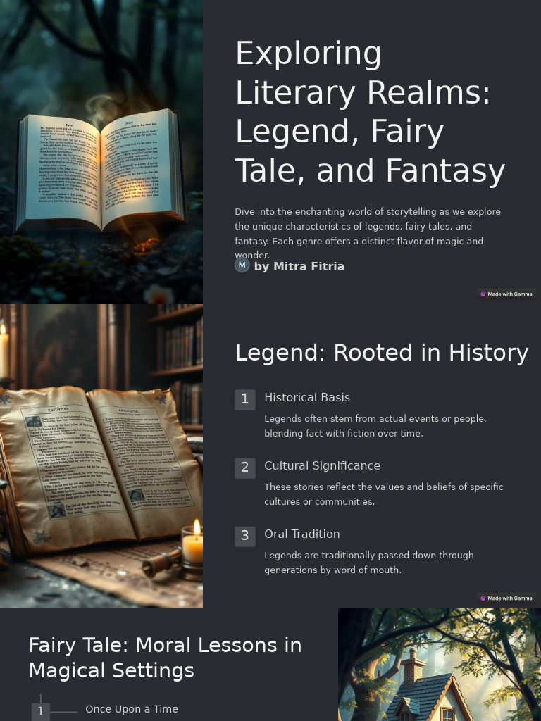 Exploring Literary Realms Legend Fairy Tale and Fantasy | PDF ...
