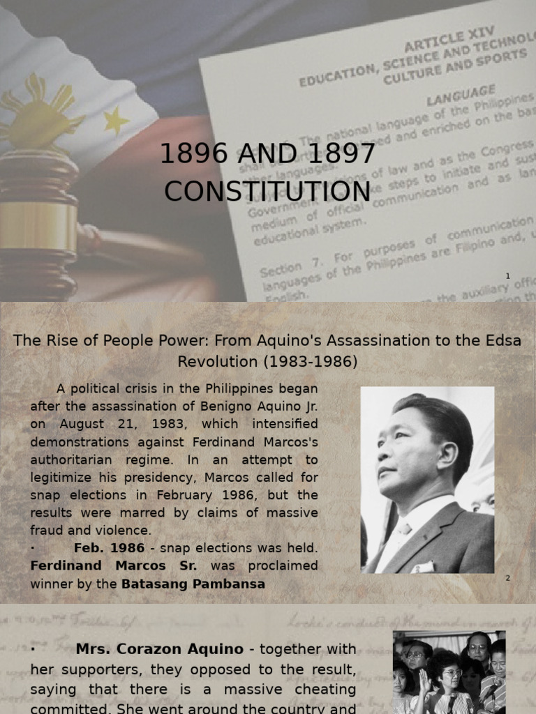 1896 and 1897 Constitution - 20241031 - 124422 - 0000 | PDF | Corazon ...