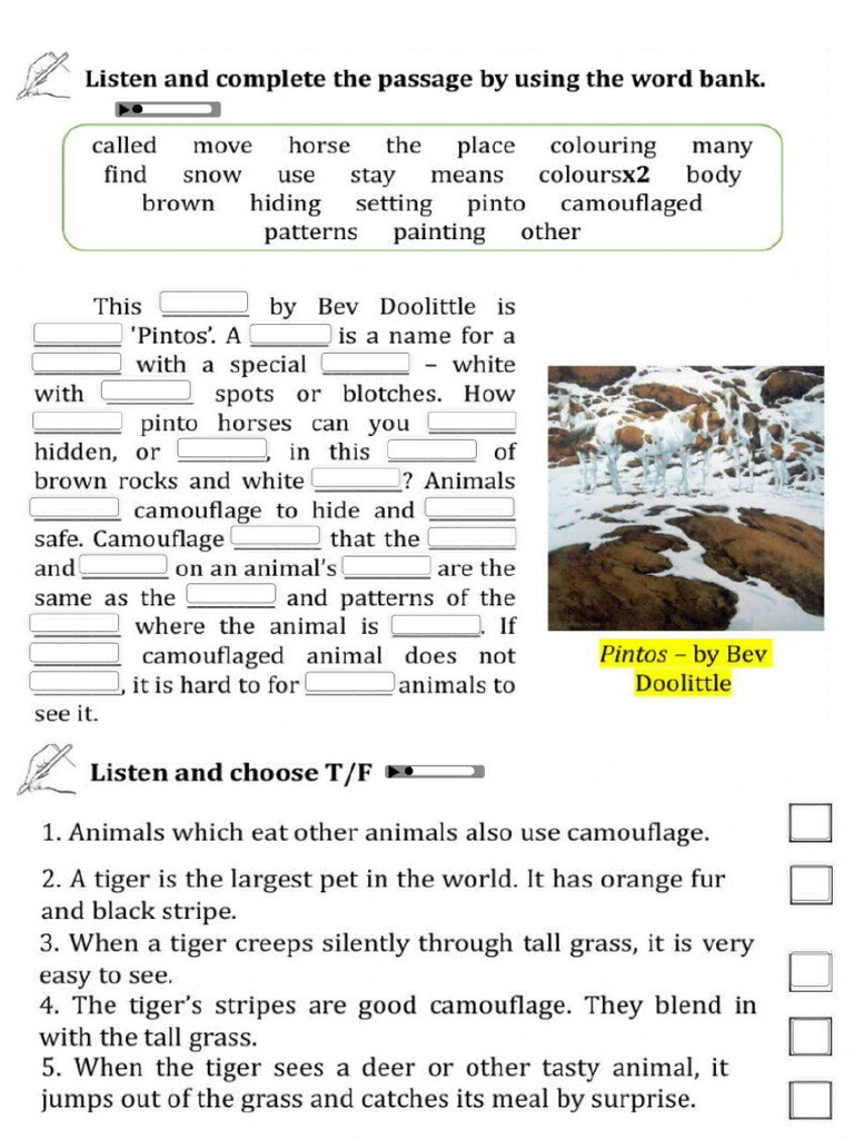 Listening Unit 4 Y3 | PDF