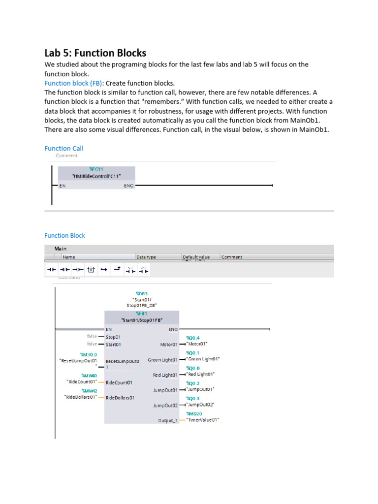 infoPLC - Net - Documentation Lab 5 | PDF | Function (Mathematics ...