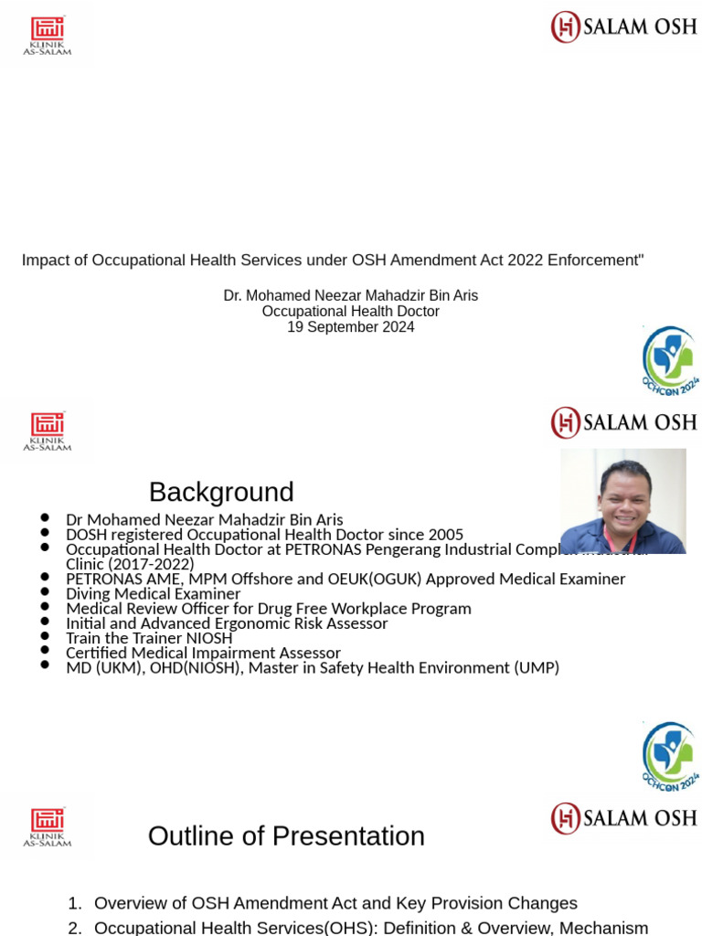 Impact of Occupational Health Services Under OSH Amendment Act 2022 Enforcement (1) (20240919 ...