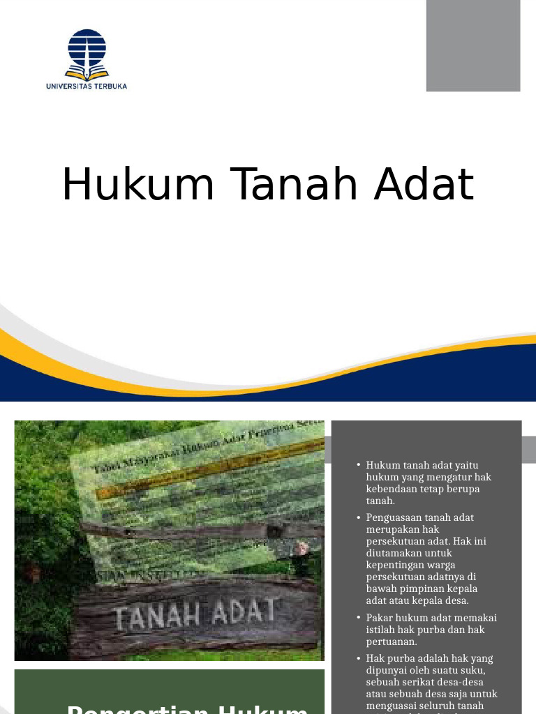 Inisiasi 6 Hukum Tanah Adat | PDF