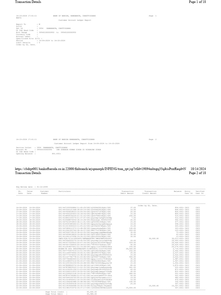 Customer Ledger Report: Indostracapt | PDF | Debits And Credits | Financial Services