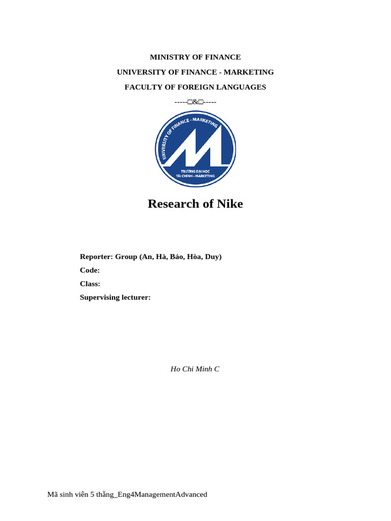 Research of Nike Into Organisation | PDF | Nike | Corporate Social ...
