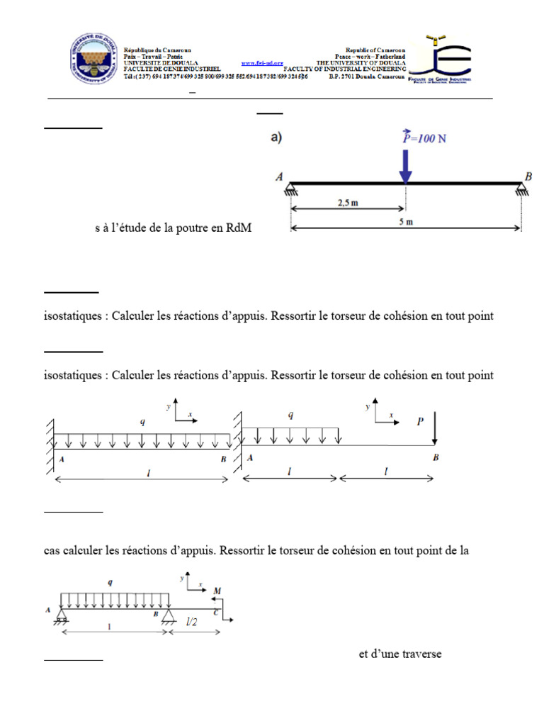 Calculs de poutres en RDM | PDF | Mécanique newtonienne | Déformation d ...