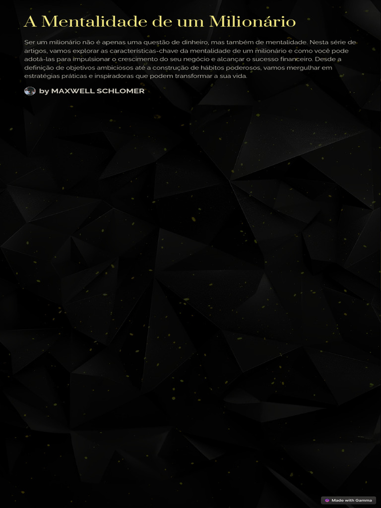 A Mentalidade de Um Milionario | PDF | Business | Conhecimento