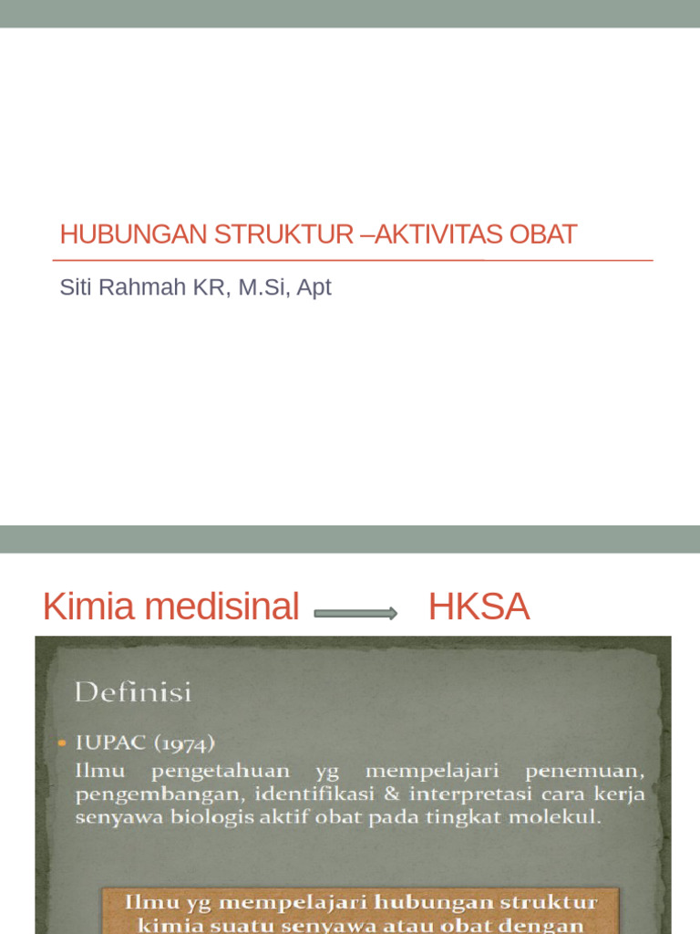 Hubungan Struktur Dan Aktivitas Obat-1 | PDF