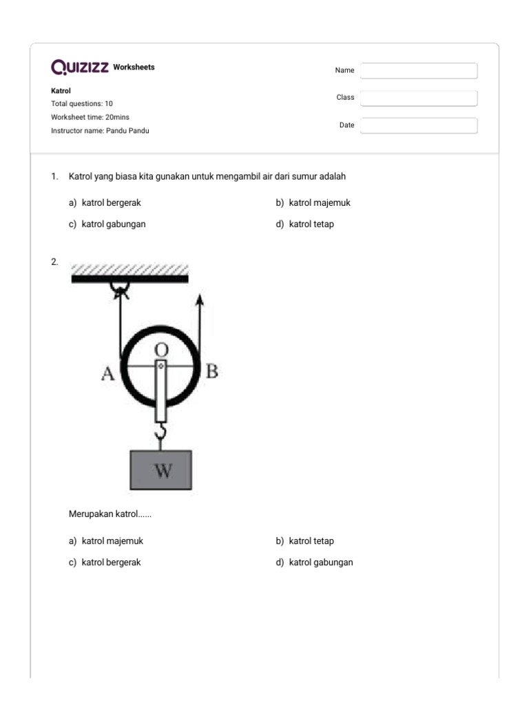 Katrol - Quizizz | PDF | Metode & Bahan Ajar