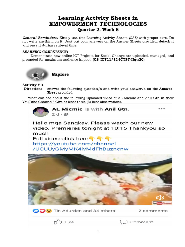 G11 LAS in EmpTech | PDF | World Wide Web | Internet & Web