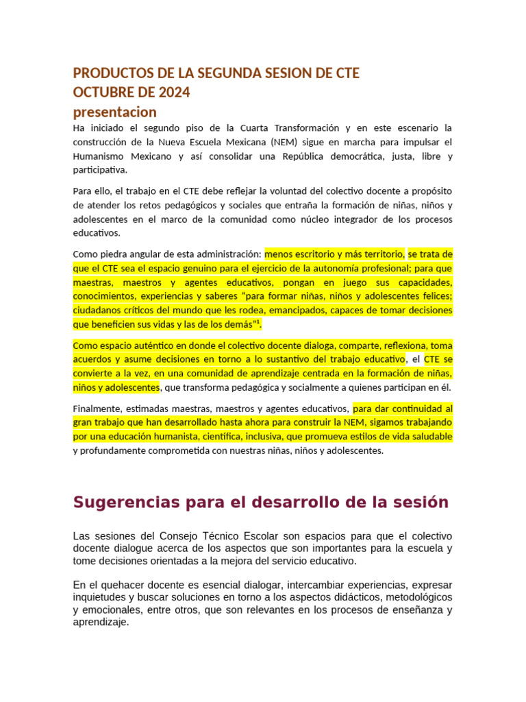 Productos de La Segunda Sesion de Cte | PDF | Plan de estudios | Enseñando