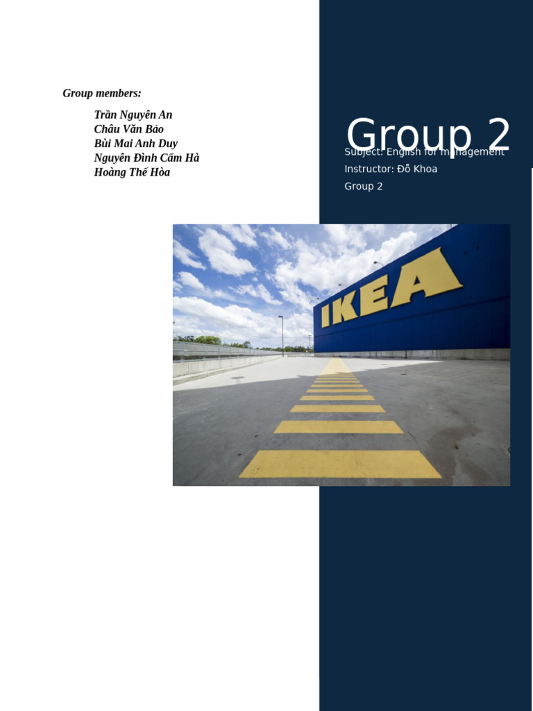 IKEA's Casestudy- Group 2 | PDF | Sustainability | Leadership