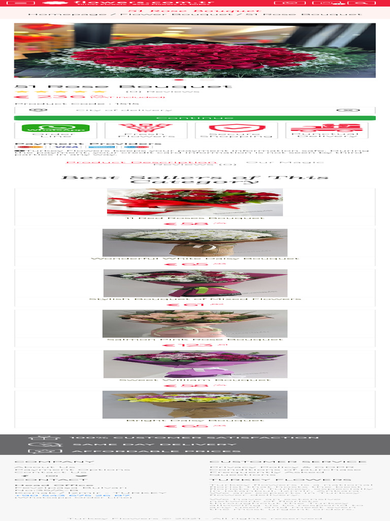 51 Rose Bouquet | PDF | Floristry