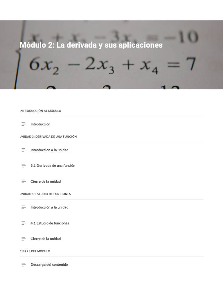 Modulo 2 La Derivada y Sus Aplicaciones | PDF | Derivado | Función (Matemáticas)