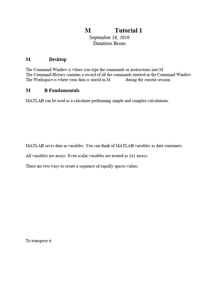 MIT15 075JF11 Tutorial | PDF | Matlab | Probability Theory