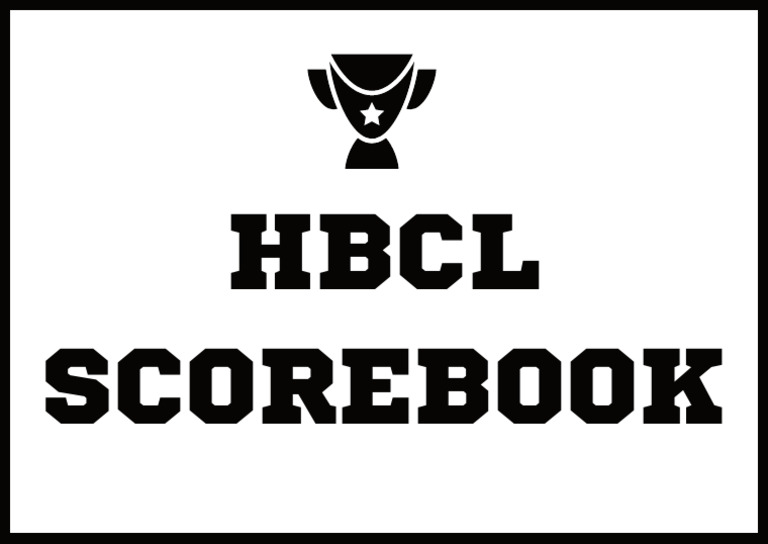 HBCL Scorebook | PDF