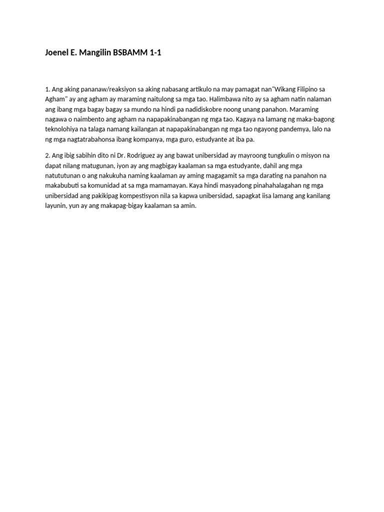 Filipinohiya Activity 2 | PDF