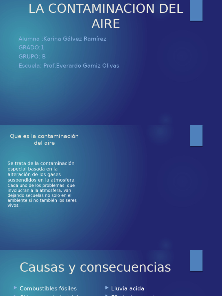 La Contaminacion Del Aire | PDF