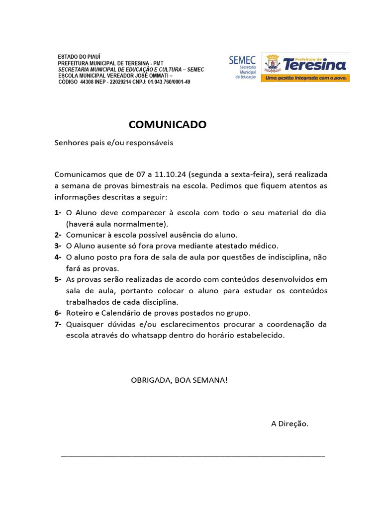 Comunicado 1-1 | PDF | Estilo de vida