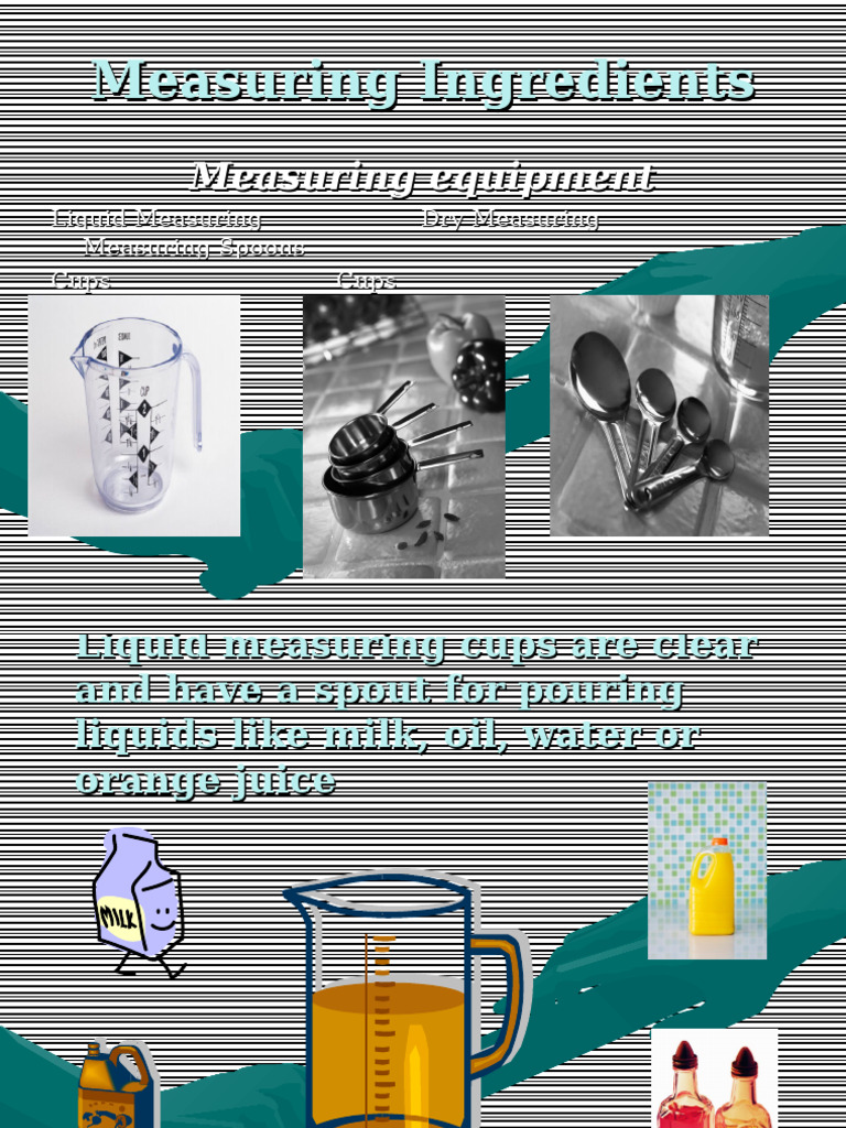 Essential Guide to Measuring Ingredients | PDF | Teaspoon | Cooking