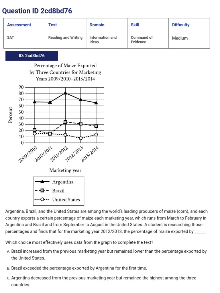 SAT Practice Questions 1-20 | PDF | Coral | Hubble Space Telescope