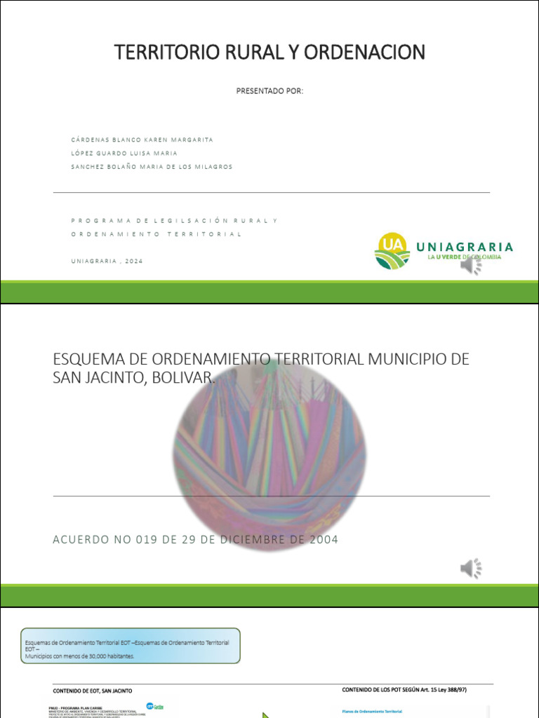 EOT, San Jacinto, Bolívar | PDF | Área rural | Entorno natural