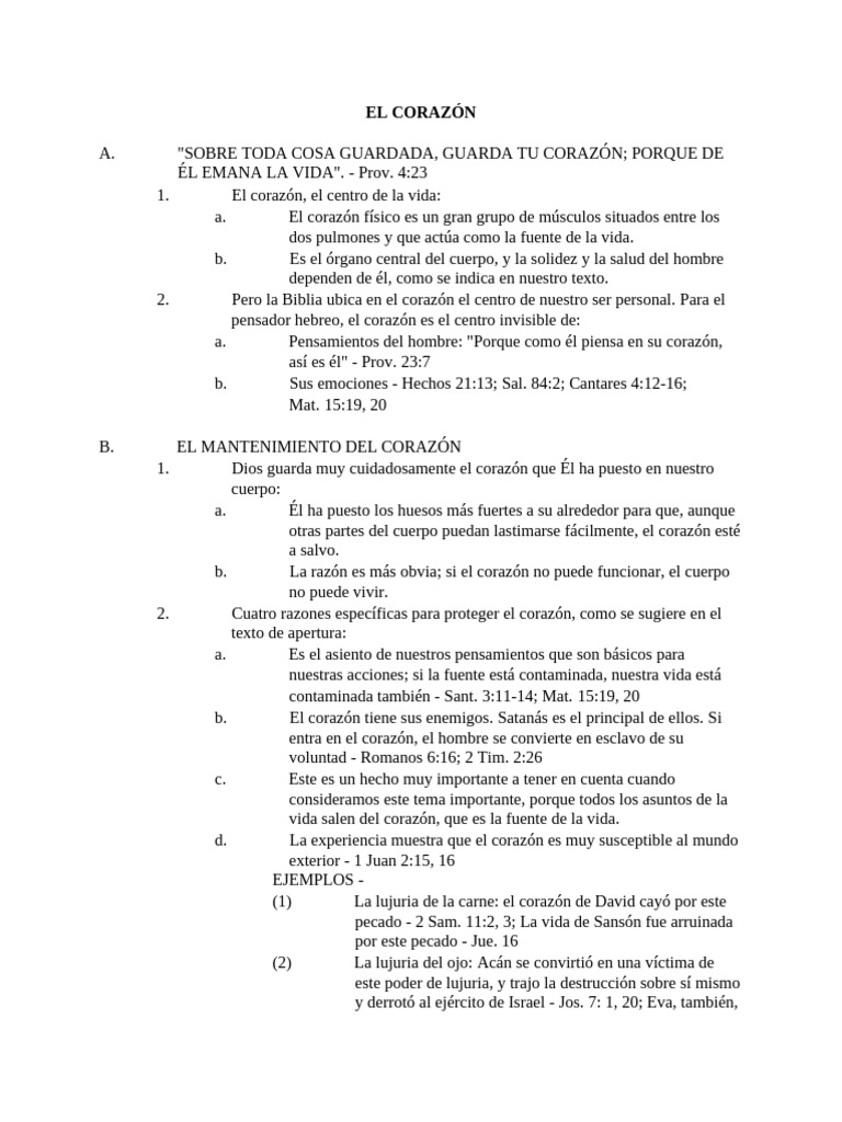 El corazon | PDF | Corazón | Creencia religiosa y doctrina