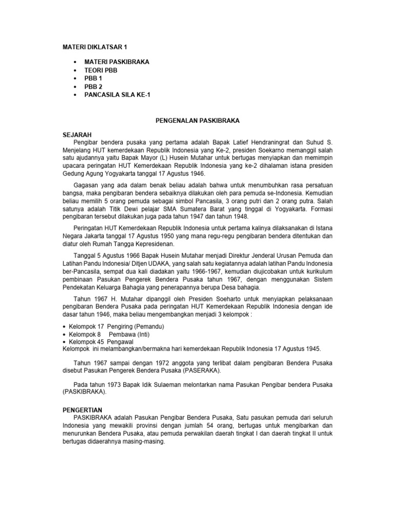 Diklatsar 2023 1 | PDF