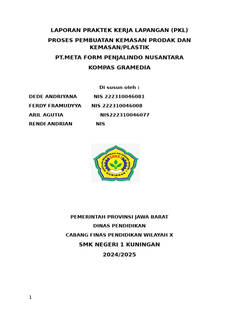 Dokumen (3) PKL Meta Foria | PDF
