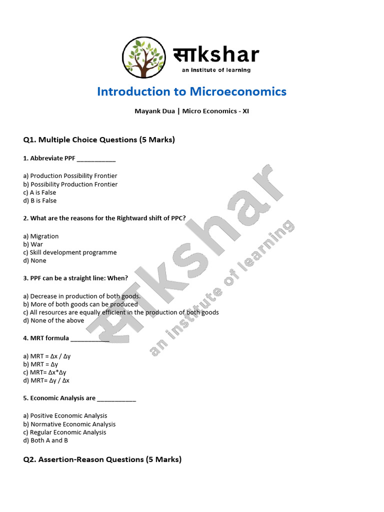 Introduction to Microeconomics | PDF | Economics | Economies