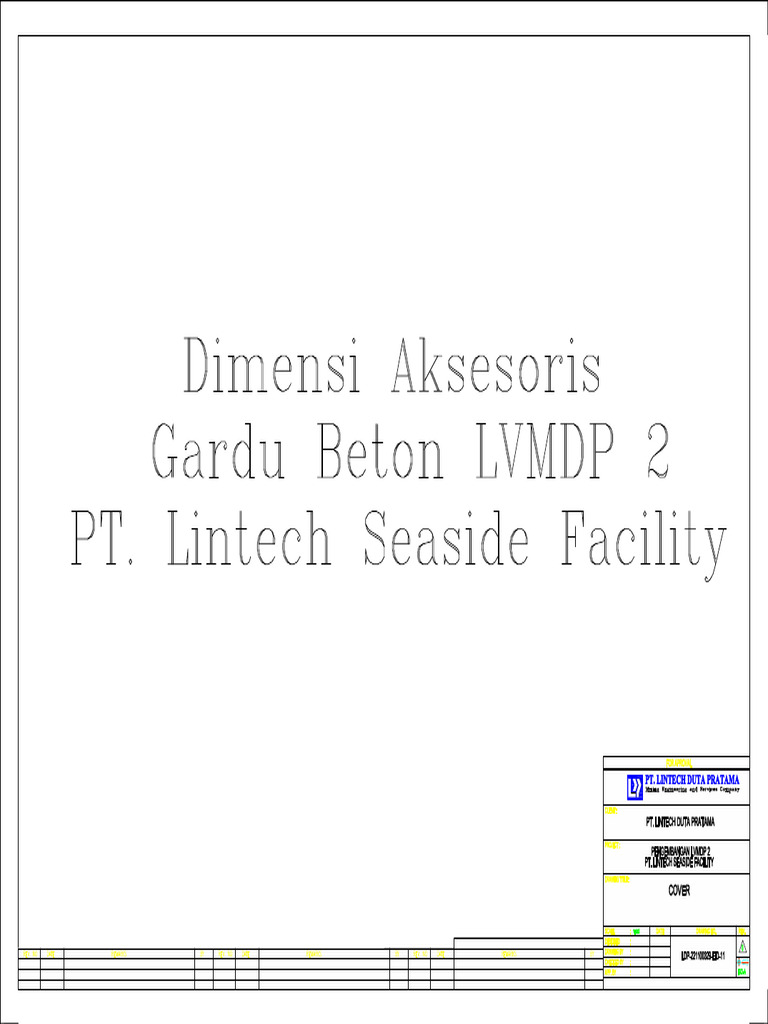 ELECTRICAL DESIGN - LVMDP 2 SLIP WAY - PT LINTECH SEASIDE FACILITY ...
