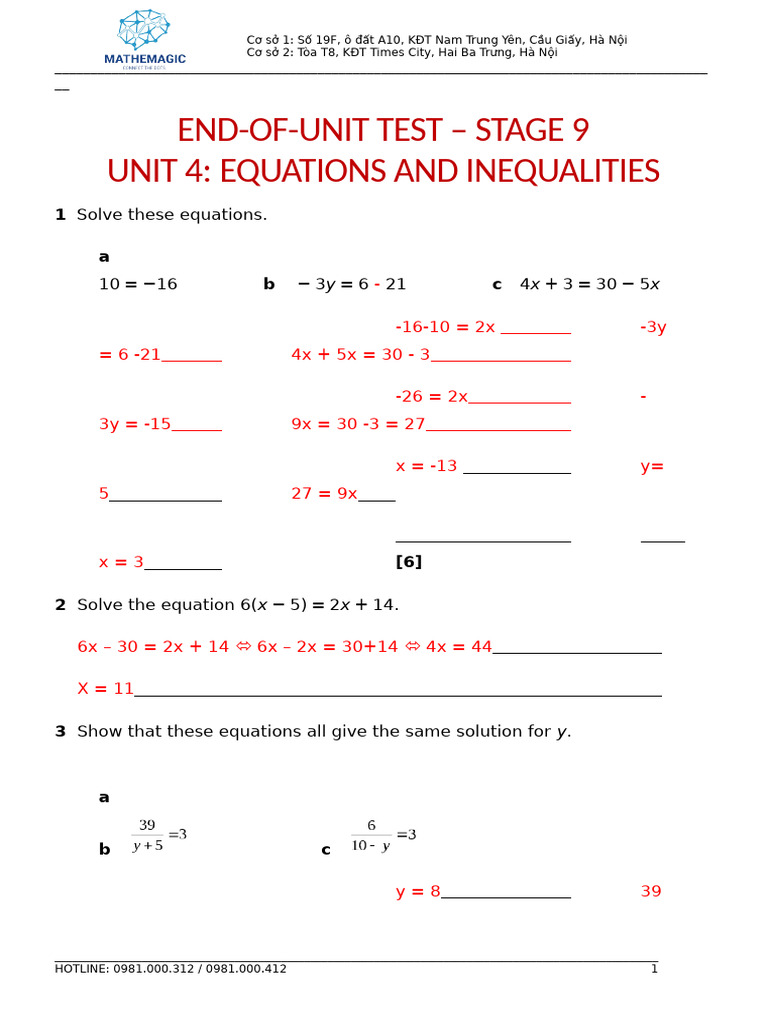 Unit 4 End-Of-Unit Test | PDF
