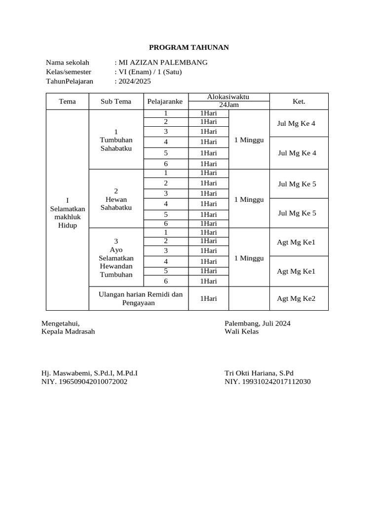 Prota 2024-2025 | PDF