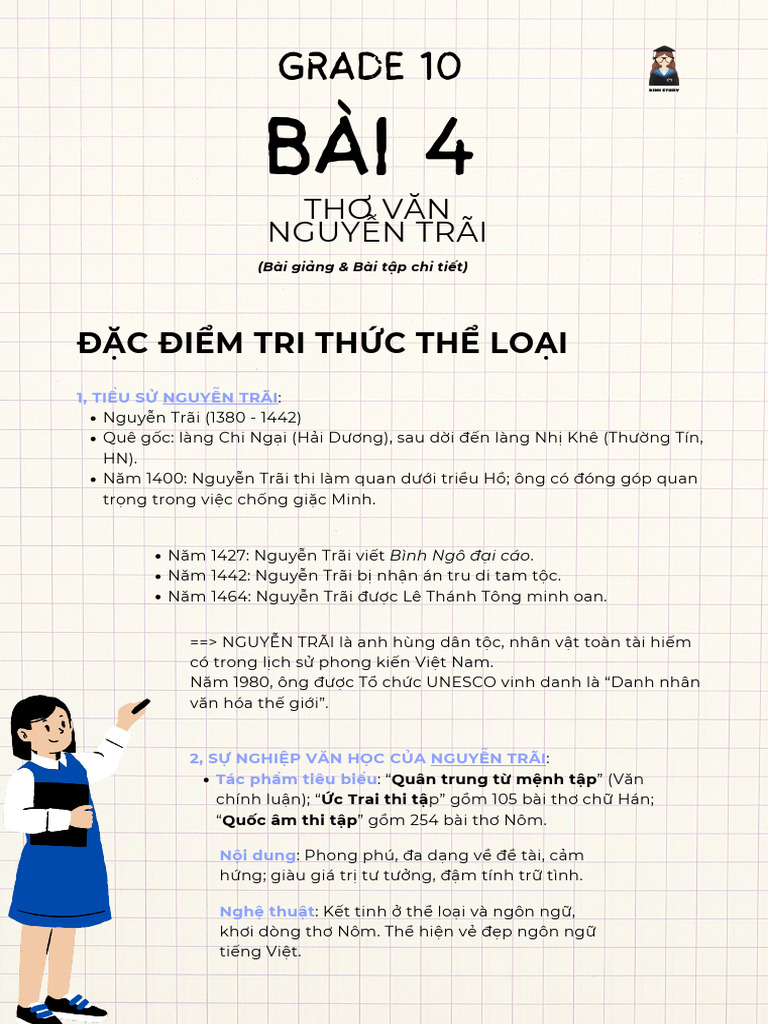 Bai4 Tho Van Nguyen Trai | PDF