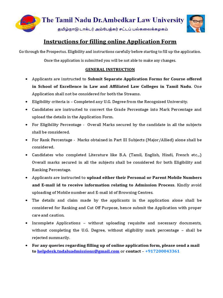 General Instructions - 3 Year Dergree Courses | PDF