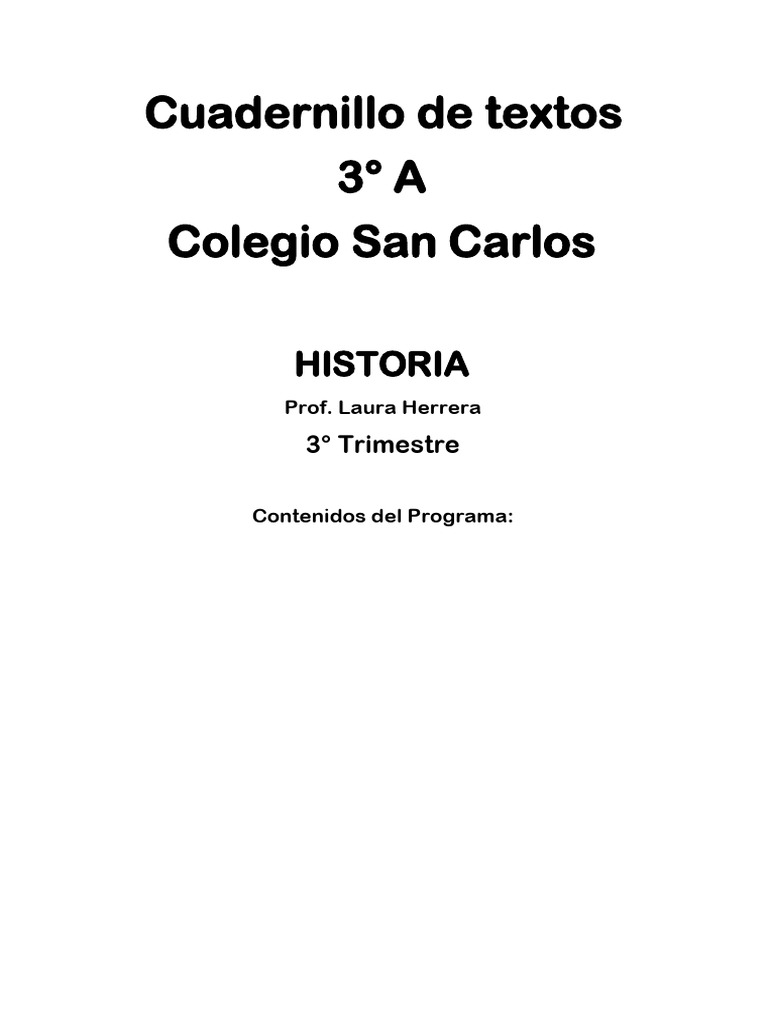 Csc.3a.3t.cuadernillodetextos | PDF