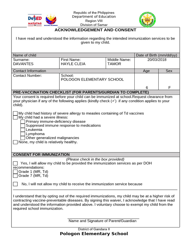 Acknowledgement and Consent | PDF | Consent | Medicine