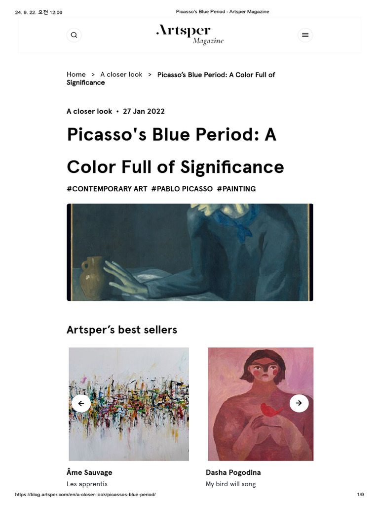 Picasso's Blue Period Explained | PDF | Pablo Picasso | Paintings