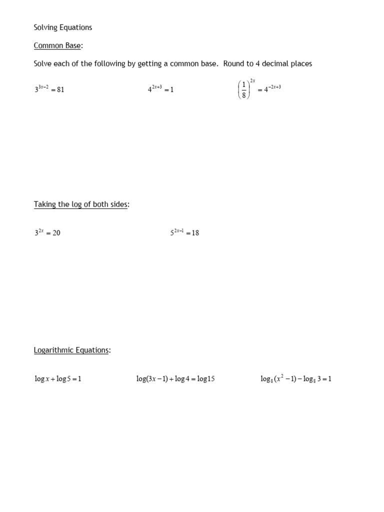08 - Solving Equations | PDF