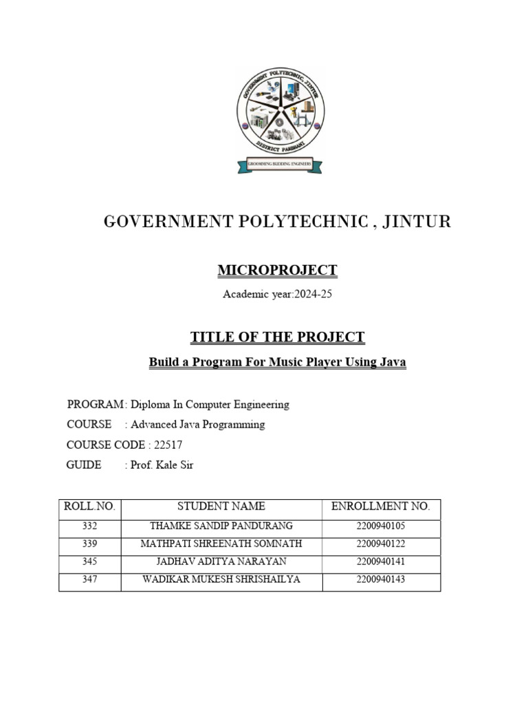 Micoproject | PDF | Java (Programming Language) | Computing Platforms