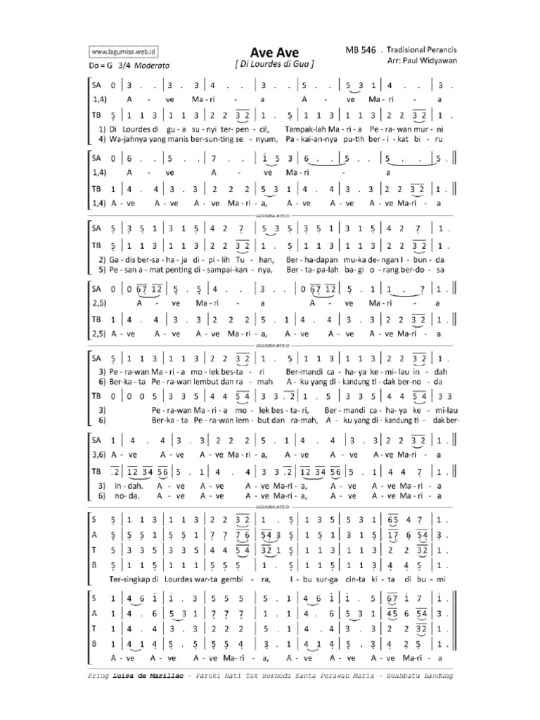 MB 546 Ave Ave Di Lourdes Di Gua | PDF