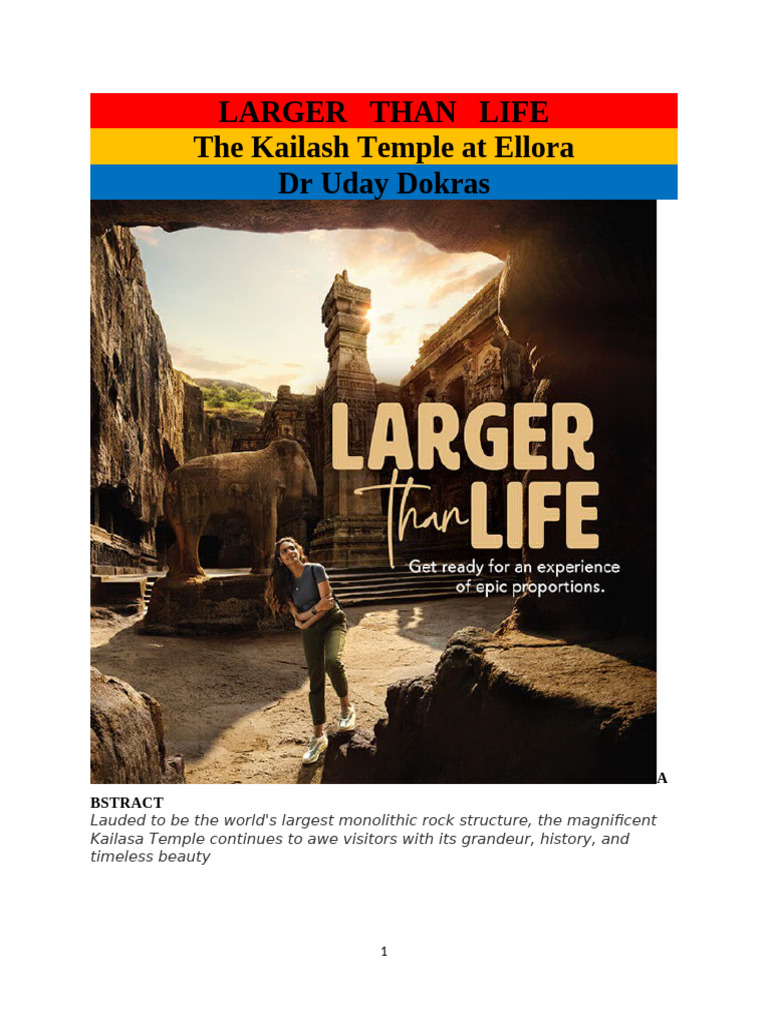 Larger Than Life - ELLORA | PDF | Social Science | Art