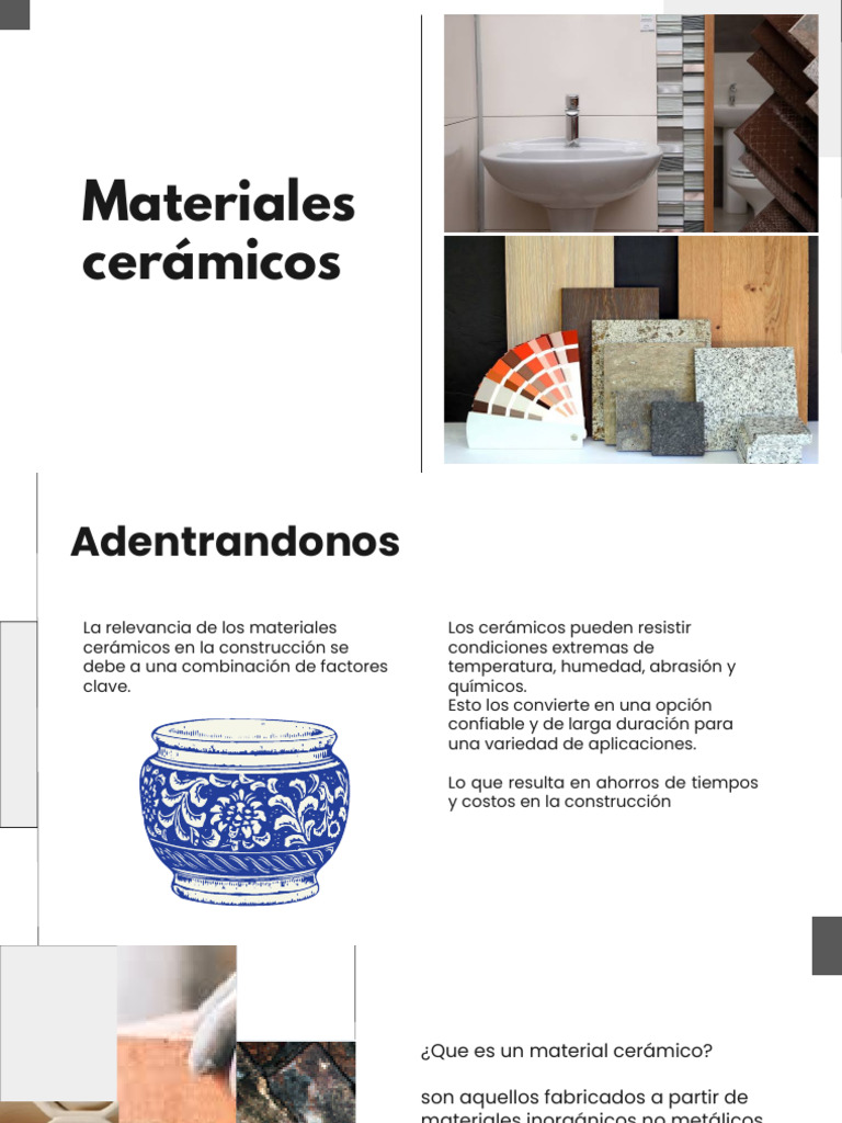 Materiales cerámicos _241103_222239 | PDF | Cerámica | Arcilla