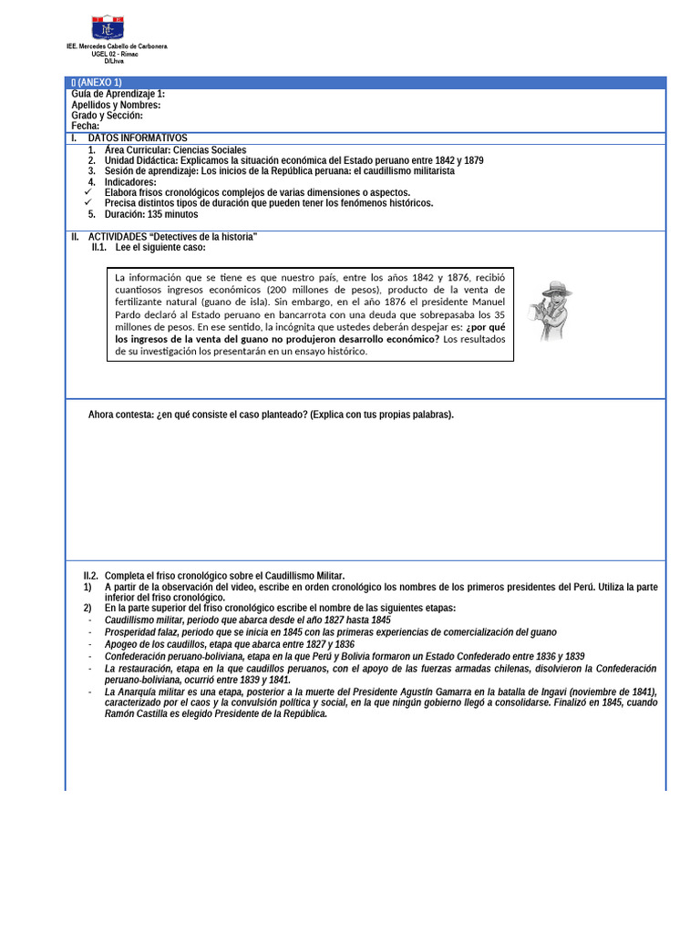 Guia Aprendizaje 01 | PDF | Perú | América del Sur