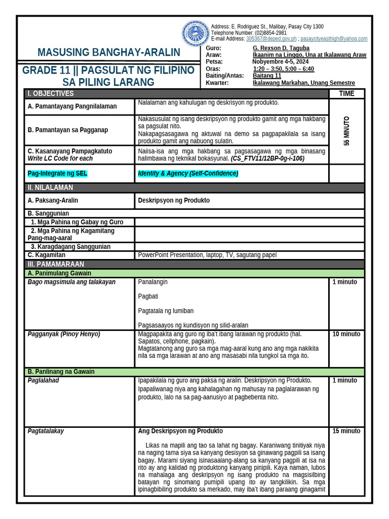 DLP-W6-Q2-Piling Larang | PDF