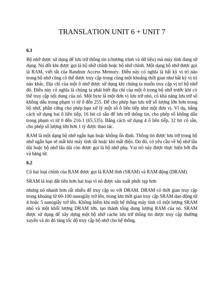 Translation Unit 6+ Unit 7 | PDF
